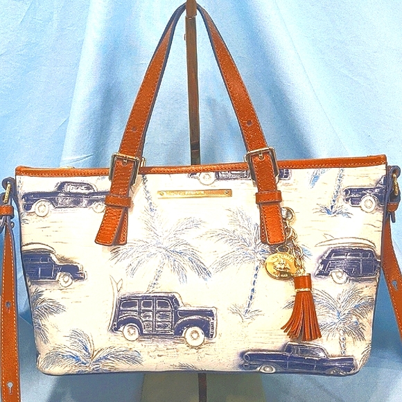 Brahmin | Bags | Veuc Brahmin Mini Asher In Blue Copa Cabana | Poshmark